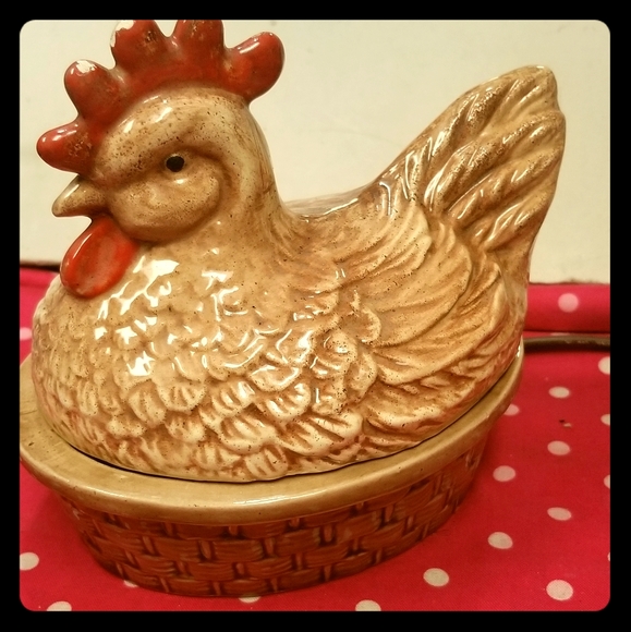 Vintage | Accents | Vintage Porcelain Chicken Hen Trinket Box | Poshmark